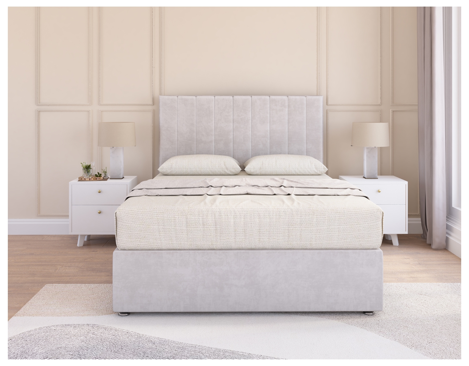 Kansas Divan Bed Set | Upholstered Classic Style | Sloomy