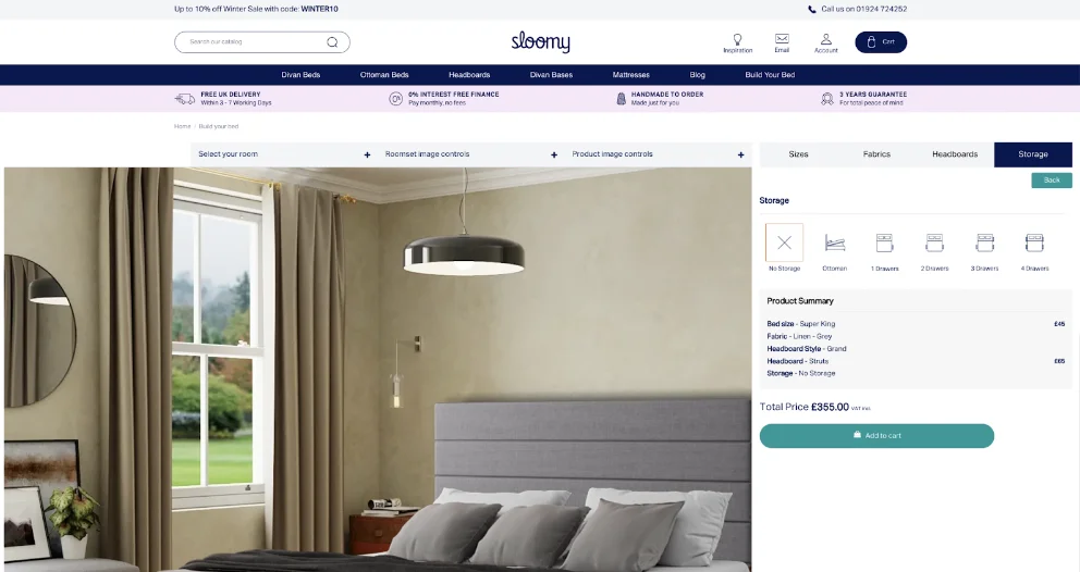 Build your Perfect Bed with our Build your Bed Feature