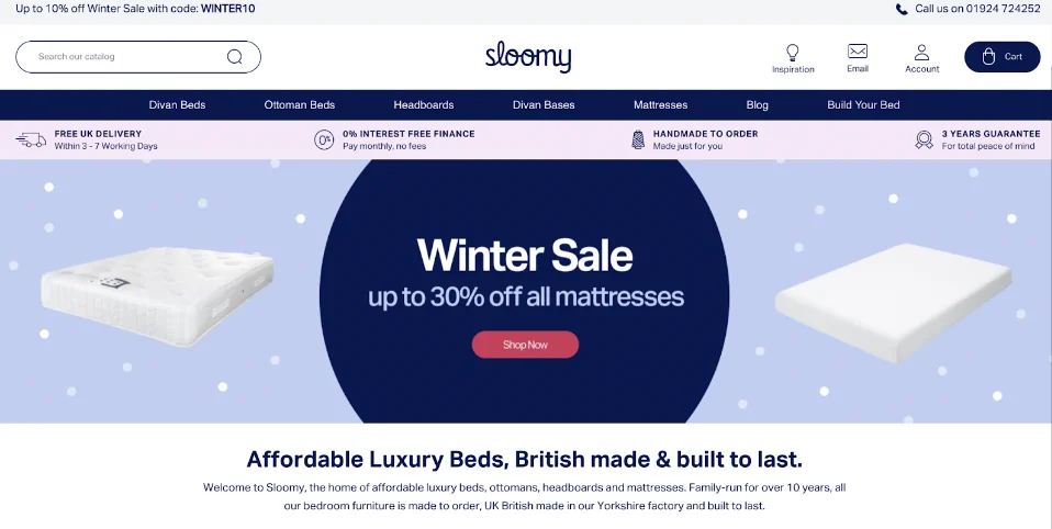 Build your Perfect Bed with our Build your Bed Feature